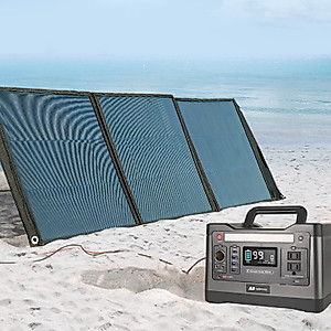 LytinRoop 120W Portable Solar Panel for Power Station, USB C/DC/QC 3.0 Solar Charger for Phones,IP65 Waterproof Portable Foldable Solar Panel, for Outdoors Camping Road Trip…