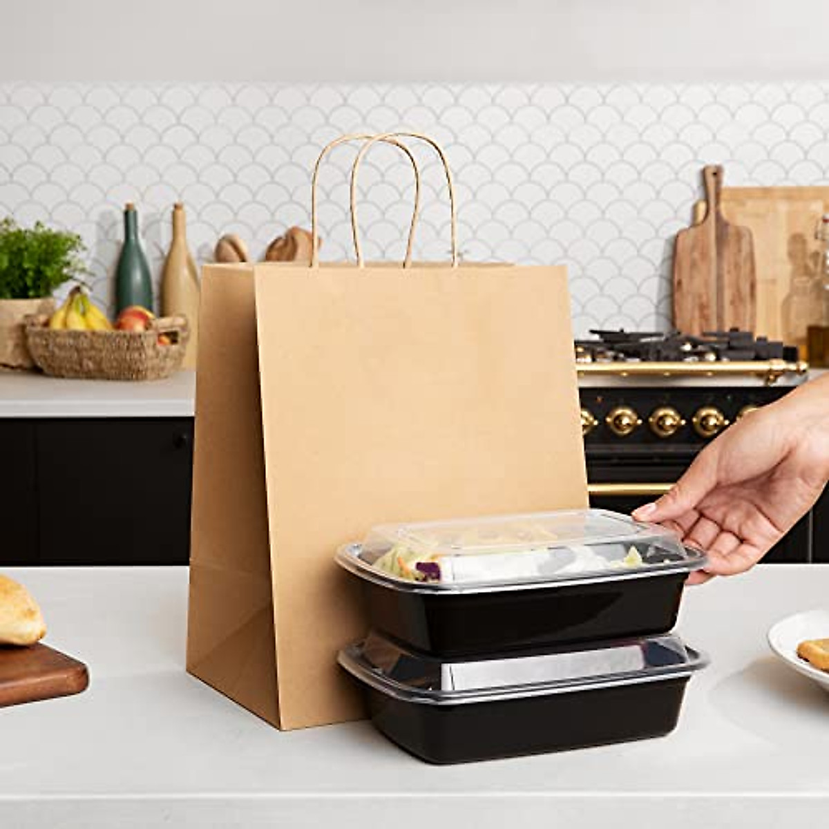 Prime Time Packaging Kraft Paper Bags, Super Royal, 14 X 9.75 X 15.5, Natural, 200/carton