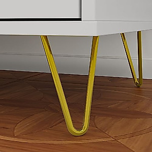 FAMAPY Chest of Drawers 8-Drawer Dresser, Wide Storage, Metal Handles and Legs, Wood Dresser for Bedroom White (55.1”W x 15.7”D x 31.5”H)