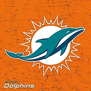 Skinit Decal Gaming Skin Compatible with PS4 Pro Console and Controller Bundle - Officially Licensed NFL Miami Dolphins Distressed- Orange Design