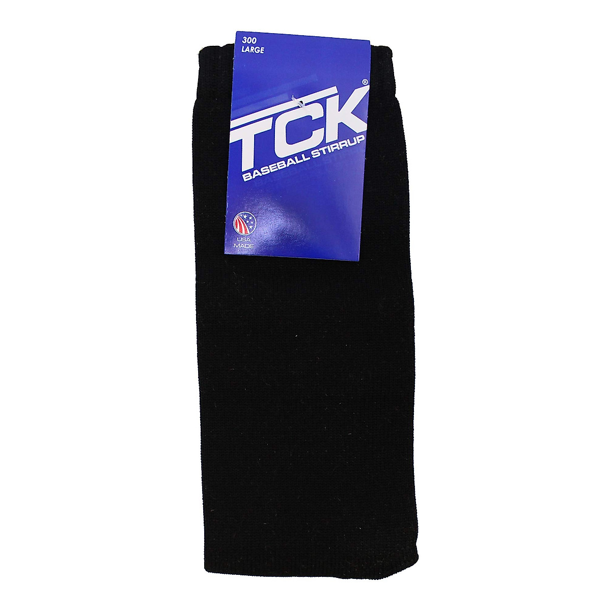 TCK Sports Solid Color 9 Baseball Softball Stirrup Socks, Black, Large