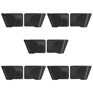 Hemoton 5 Pairs of Wall Mount Pot Lid Organizers Racks Plastic Pot Lid Storage Racks Holders 6.5x5x4.5cm(Black)