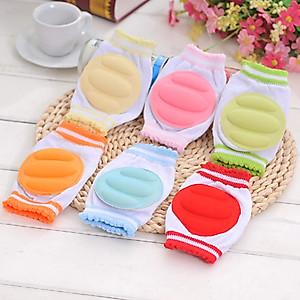 yantu Unisex-Baby Protective Knee Pads for Crawling with Cushion - Anti-Slip - Leg Warm Accessories Pair of 6