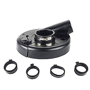 Universal Grinding Angle Grinder Dust Shroud 7 Inch Vacuum Dust Shroud Cover for Angle Grinder Hand Grind Grinder Polisher(black)