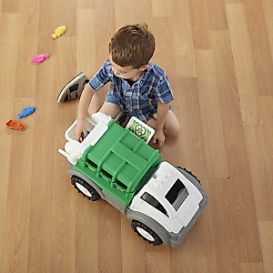 American Plastic Toys Gigantic Recycling Truck Vehicle, Green/White