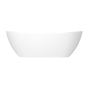 Signature Hardware 918954-71 Winifred 71" Resin Soaking Freestanding Tub with Integrated Drain and Overflow