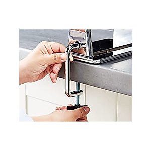 MZTOGR Pasta Maker Machine, Set of 6 Piece 150mm Steel Noodle Maker Machine with 9 Adjustable Thickness Settings, Includes Ravioli Maker Attachment, Pasta Drying Rack (MZ-150PR)