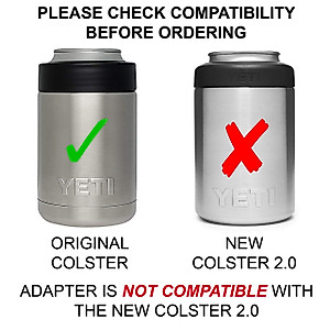 4More - 16 oz Can Adapter for The Yeti Colster - Old BLK - Perfect for 16 oz. Cans of Craft Beer! Patented! Adapter ONLY - Old BLK