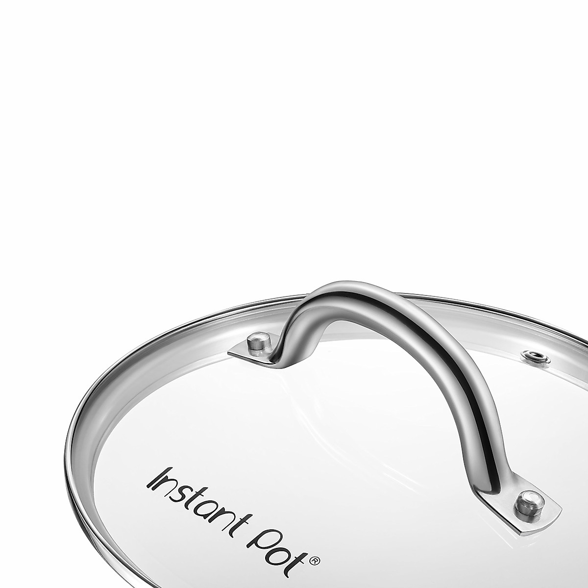 Genuine Instant Pot Tempered Glass Lid, 9 in. (23 cm), 6 Quart, Clear & Instant Pot IP SS Silicone Lid Cover, 6 Quart, Transparent White