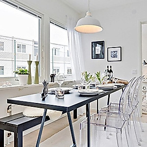 2xhome Louis Large Transparent Vanity Mid Century Ghost Chair, Clear