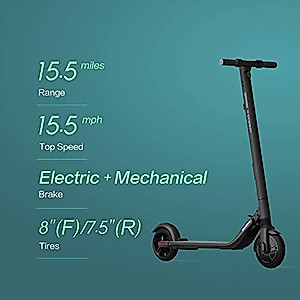 Segway Ninebot ES2 Electric Kick Scooter, Lightweight and Foldable, Upgraded Motor Power, Dark Grey & Ninebot External Battery Pack for ES1/ES2/ES4 Electric Kick Scooters