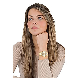 Invicta Women's 15252 Pro Diver Gold Dial Crystal Accented 18k Ion-Plated Stainless Steel Watch