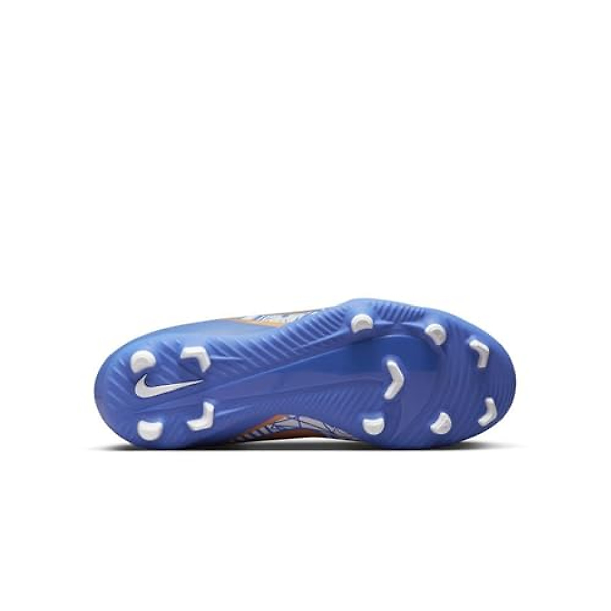 Nike Kids' Mercurial Superfly 9 Club CR7 MG Soccer Cleats, White/Concord/Medium Blue/Metallic Copper, 5.5 Big Kid