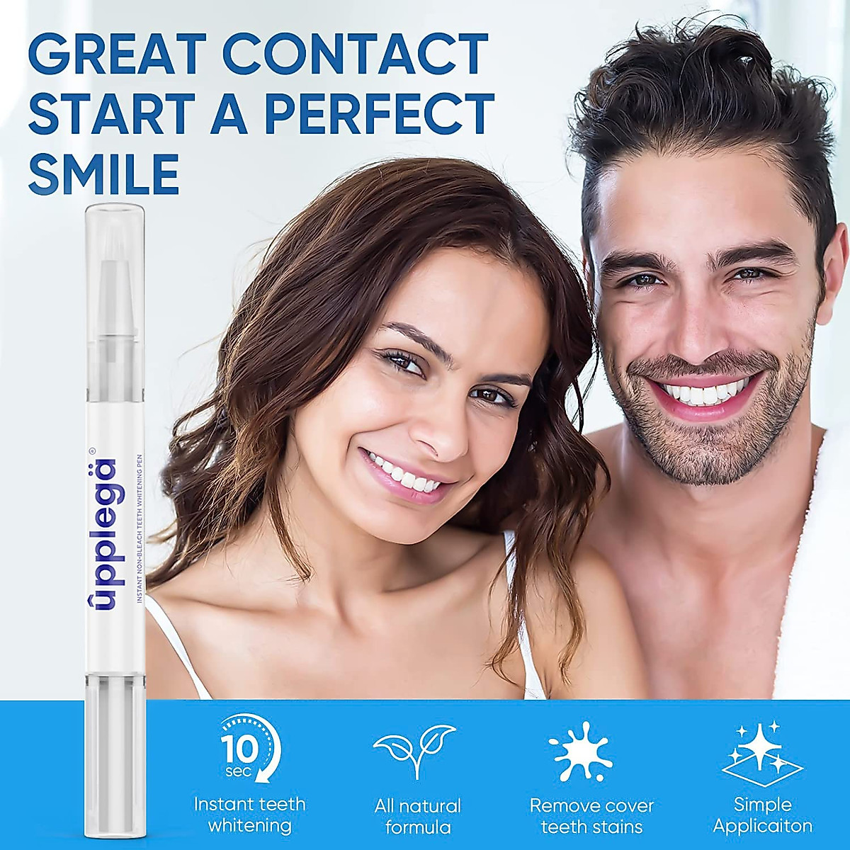 Tooth Paint, Instant Teeth Whitening, Tooth Polish Uptight White, Easy at Home Temporary Teeth Paint Polish Pen