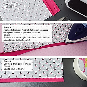 designers-factory Salmon Cotton Bias Binding Tape - Available in Several Colours and Two Sizes - Oeko Tex Certified Cotton Bias Binding for Sewing (by 10.93 Yards, Salmon)