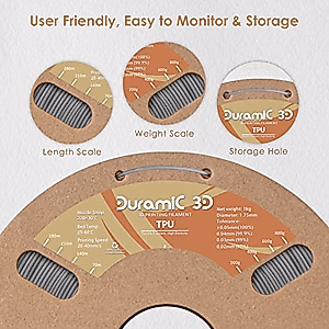 TPU Filament 1.75mm Black and Gray Bundle, DURAMIC 3D TPU Flexible Filament 95A, Soft TPU 3D Printing Filament, 1kg Spool, Dimensional Accuracy +/- 0.05mm, Black 1 Pack