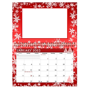 2025 Photo Frame Wall Spiral-bound Calendar (Add Your Own Photos) - 12 Months Desktop/Wall Calendar/Planner - (Edition #08)