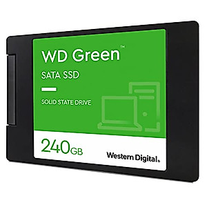 Western Digital 240GB WD Green Internal PC SSD Solid State Drive - SATA III 6 Gb/s, 2.5"/7mm, Up to 550 MB/s - WDS240G2G0A