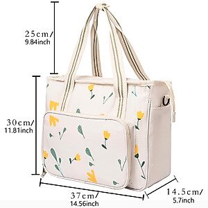 Peirich Embroidery Kits Storage Bag, Portable Craft Carry Case, Sewing Kits Embroidery Supplies Storage Bag and Embroidery Project Carrying Bag (Bag Only) for Beginner, Adults