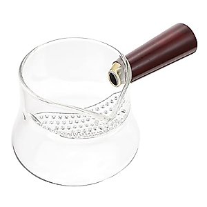 KICHOUSE 1pc Fair Cup Glass Stovetop Tea Kettle Turkish Tea Maker Clear Glass Tea Cups Glass Tea Pitcher Mini Teapot Stovetop Side Pour Tea Pot Tea Fair Cup Drinking Cup Tea Art Cup Office