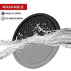 Cup Holder Expander for Car with Car Coasters 4 pcs,THIS HILL 2 in 1 Multifunctional Car Cup Holder Extender Adapter with Adjustable Base for Snack Bottles Cups Drinks,Non-Slip