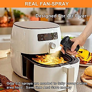 Oil Sprayer for Cooking - 210ml Glass Olive Oil Dispenser Bottle Spray Mister-Reusable Food Grade Oil Vinegar Spritzer Sprayer Bottles,kitchen Gadgets Accessories for Air Fryer,Salad Making,Baking,BBQ