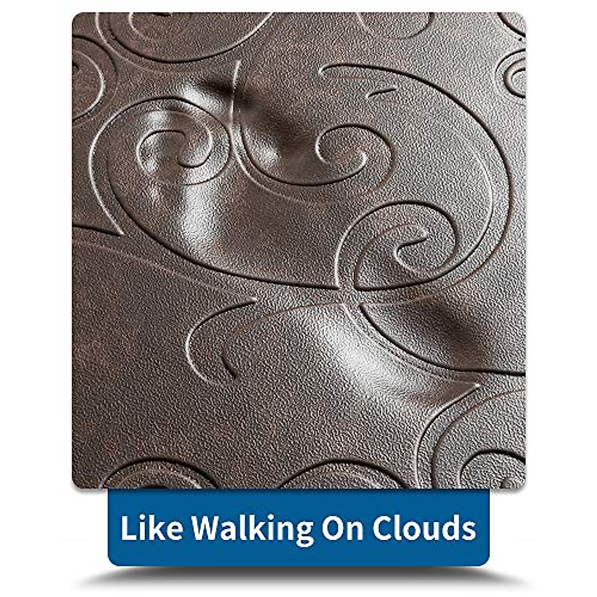 Floral Kitchen Floor Mats Cushioned Anti Fatigue for House 1/2 Inch Thick Non-Slip Kitchen Rugs and Mats Foam Standing Mat in Front of Sink, Office