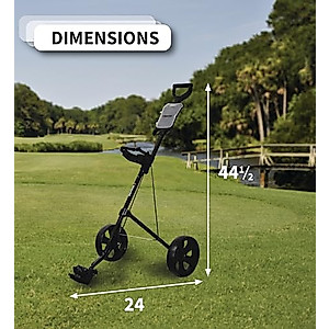 Jef World Of Golf Deluxe Steel Golf Cart, Black