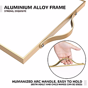 Small Dry Erase Board, Magnet Board for Wall, 16" X 12" Portable Aluminum Frame Mini Whiteboard, Magnetic Dry Erase Board with Holder, to Do List White Board for Office, Home, Kitchen, School