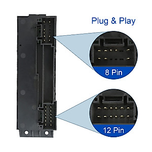 Power Window Switch Master Control Driver Side Compatible for 2000 2001 2002 Chevy Silverado Tahoe Suburban & GMC Yukon XL Sierra 1500HD 2500HD 3500, 02 Cadillac Escalade OE Replace 15062650