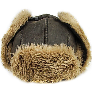 KBW-618 DBR Canvas Solid Aviator Trapper hat Trooper Ear Flaps Ushanka Eskimo Russian Warm Winter Cold…