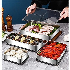 Alunsito 2 Pcs Deli Meat Container Bacon Container Long Deli Meat Storage Box with Airtight Lids Stackable Food Storage Containers for Refrigerator, Saving Lunch Ham, Spaghetti, Asparagus, Celery