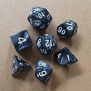 7Pcs Multicolor Polyhedral Numbers Dice for Party Table Board Game