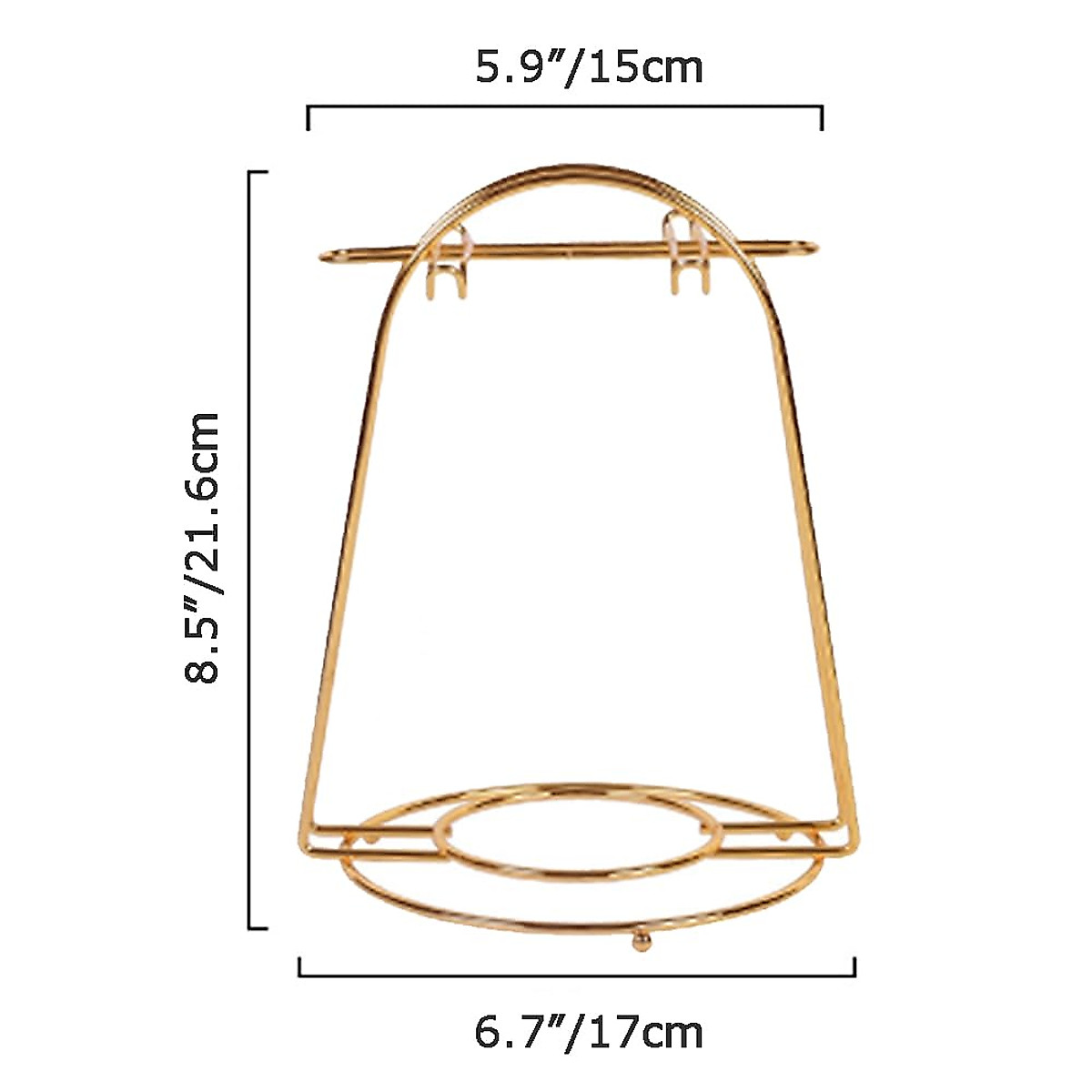 YY YEARCHY Coffee Mug Holder, Espresso Cups Holder Cup Drying Rack Cups Drainer Stand Metal Mug Tree Cups Organizer with 4 Hook Hangers for Kitchen Counter and Tea Party(Gold)