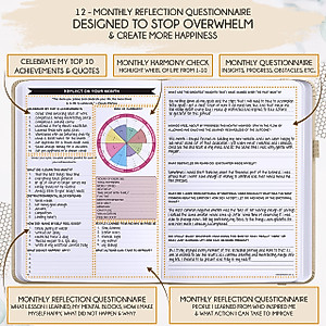 Life Planner - Undated Deluxe Weekly, Monthly Planner, a 12 Month Journey to Increase Productivity & Happiness, Life Organizer, Gratitude Journal, Law of Attraction Planner - Start Anytime