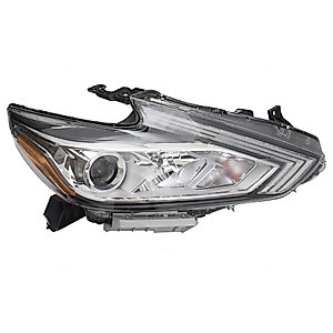 Brock Replacement Halogen Headlamp for 2016-2018 Altima Sedan Passenger Right w/Chrome Housing Compatible with 260109HS0A