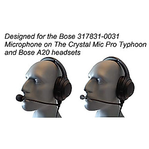 Replacement Aviation Microphone windscreens for Bose and Crystal Mic Typhoon (Two (2) Pack A20 Model)