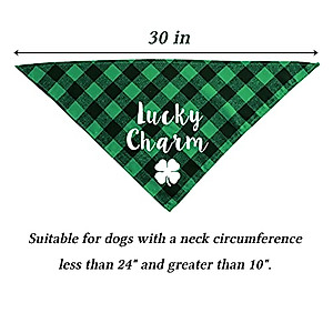 STMK St. Patrick's Day Dog Bandana Outfits, St. Patrick's Day Shamrock Headband Plaid St Patricks Dog Bandanas Costumes for Small Medium Large Dogs St. Patrick's Day Costumes