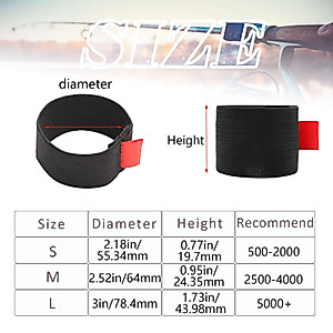 Dovesun Fishing Spool Belt Fishing Reel Protection Spinning Reels Fishing Reel Accessories 4pcs Small