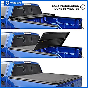 Tyger Auto T3 Soft Tri-fold Truck Bed Tonneau Cover Compatible with 2017-2024 Ford F-250 F-350 Super Duty | 6.75' (82") Bed | TG-BC3F1124