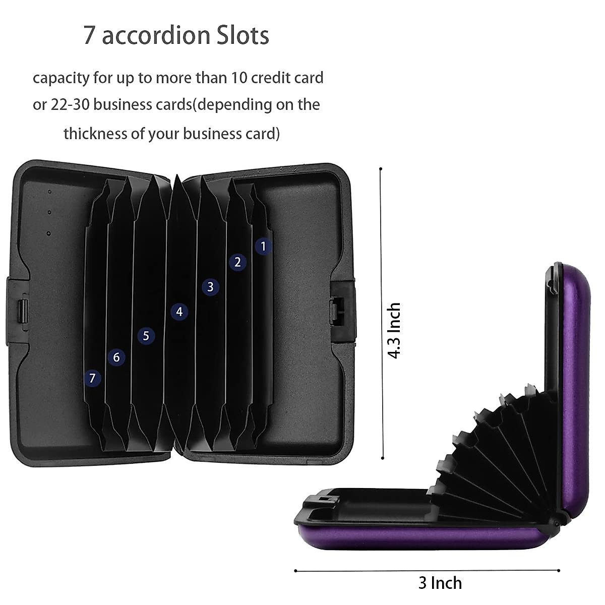 Coco Rossi Mini Credit Card Holder for Women,RFID Blocking Slim Hard Card Case ID Case Travel Wallet, Dark Purple.