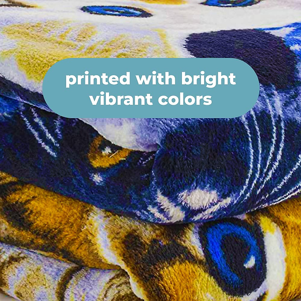 Dawhud Direct Kitten Collage Blanket - 50x60 Inches Throw Blanket for Kids and Adults - Soft Plush Fleece Blanket for Bed, Couch, or Travel - Cozy Queen Size Cat Lover's Blanket, Machine Washable