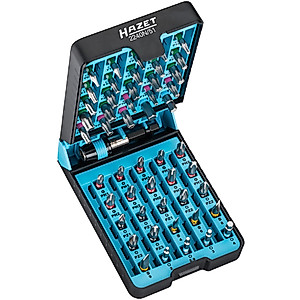HAZET BitE-Box 2240N/51 I 51-piece screwdriver bit set, drive: Pozidriv, hexagon 6.3 (1/4 inch), Phillips, Tamper Resistant TORX, internal hexagon, slotted, internal TORX