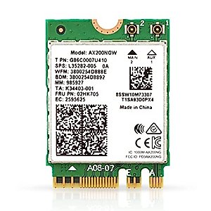 AX200 Upgrade to Wi-Fi 6 Wireless-AX | 2.4 Gbps | Bluetooth 5.2 Support | M.2 PCIe | Dual Band 802.11ax No vPro AX200NGW (AX200)