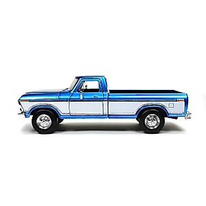 Jada Toys Just Trucks 1:24 1970 Ford F-150 with Rack Die-cast Car Candy Blue, Toys for Kids and Adults