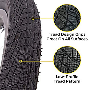 20 Inch Bike Tire Packages for Kids and BMX Tires. Fits 20x1.75 Bike Tube , Tire, Rims, Front or Rear Wheels. Includes Tire Tools. With or Without Tubes. 1 Pack or 2 Pack. (2 Tires - With Tubes)