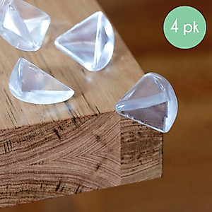 Little Chicks Soft Touch Table Guard Corner Cushions - with Dual Layer Protection - Fits Most Furniture Size Corners - 4 Pack - Transparent - Model CK029