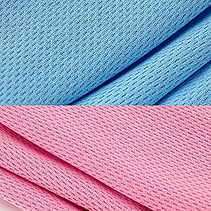 Summer Puppy Dog Shirts Clothes - Soft Stretchy Dogs Apparel Puppy T-Shirts Sleeveless Pet Vest for Large Dogs(Large,Pink+Blue)