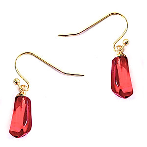 Perfect Rose-Pink Acrylic Pomegranate Pip/Seed Drop Earrings