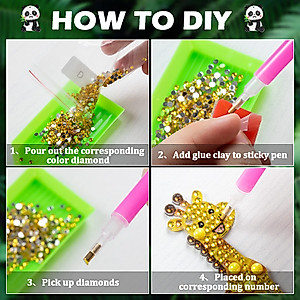 Labeol Arts and Crafts for Kids Ages 8-12 - Creat Your Own GEM Keychains-5D Diamond Art by Numbers GEM Art Kits for Kids Girls Toddler Crafts Age 6-7 6-8 10-12 (Animal)